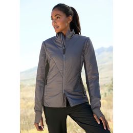 Vivance ACTIVE Allwetterjacke ohne Kapuze zwei Tragevarianten, mit abnehmbaren &Auml;rmel mauve 36 36 Leicht Wattierte Allwetterjacke