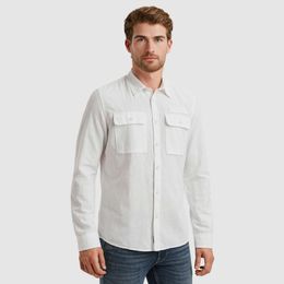 PME-Legend PME LEGEND Langarmhemd »Long Sleeve Shirt Cotton/linen« mit Brusttaschen und mit Leinen Bright White M - N-Gr N-Gr M Hemd langarm von PME Legend