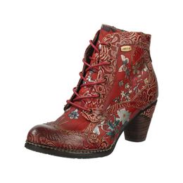 Laura Vita Schnürstiefelette »Stiefelette Leder/Textil« Rot 42 42 Verschluss: Schnürung