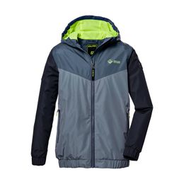 Killtec Outdoorjacke »KOS 288 BYS JCKT« Wasserdichte Funktionsjacke mit Colourblock-Design und Kapuze graublau 140 140 Jungen Funktionsjacke in...