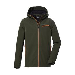 Killtec Softshelljacke &raquo;KOW 157 BYS SFTSHLL JCKT&laquo; Wind- und wasserabweisende Softshelljacke mit Fleece und Kapuze olivgr&uuml;n 152 152 Kinder...
