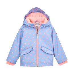 FIRST INSTINCT BY Killtec Outdoorjacke »FIOS 68 MNS JCKT« Fleecegefütterte, wasserdichte Regenjacke mit fröhlichem Print blau 86/92 86/92...