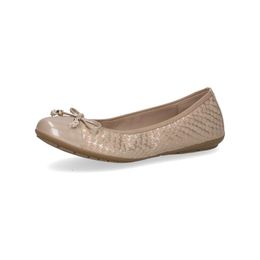 Caprice Ballerina »Ballerinas Leder/Textil« Beige 36 36 Verschluss: Schlupfschuh