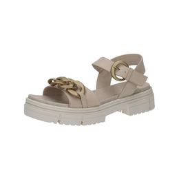 Caprice Riemchensandale »Sandalen Leder« Beige 36 36 Verschluss: Schließe
