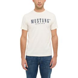 Mustang Kurzarmshirt »Herren Style Austin« offwhite XL XL Lockerer Schnitt