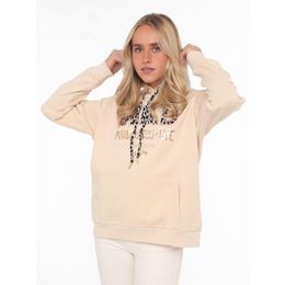 Zwillingsherz Hoodie »"Wild Free"« mit Pailletten, Kordel und Innenseite der Kapuze im -Look beige L/XL L/XL Weiche Fleeceinnenseite