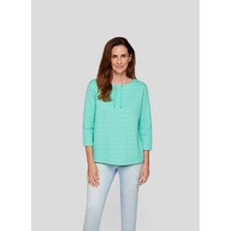 Rabe 3/4-Arm-Shirt mit Wellen-Struktur Smaragd 40 40 3/4 Arm Shirt von Rabe