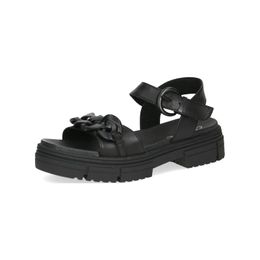 Caprice Riemchensandale »Sandalen Leder« Schwarz 42 42 Verschluss: Schließe