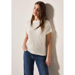 Cecil T-Shirt in luftiger Strick-Optik vanilla white XS (36) XS (36) Struktur-Shirt von Cecil