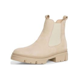 Tamaris Stiefelette &raquo;Stiefelette Leder/Textil&laquo; Sand 42 42 Verschluss: Schlupfschuh