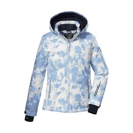 Killtec Skijacke »KSW 172 GRLS SKI JCKT« Wasserdichte Mädchen-Winterjacke mit Farbkleckse-Print und Fleece. hellblau 128 128 Mädchen Winterjacke...