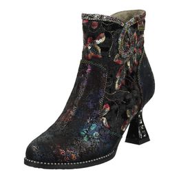 Laura Vita Stiefelette &raquo;Stiefelette Leder/Textil&laquo; Blau/Schwarz 36 36 Verschluss: Rei&szlig;verschluss