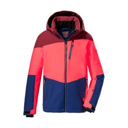 Killtec Skijacke »KSW 161 BYS SKI JCKT« Wasserdichte, atmungsaktive Skijacke mit abnehmbarer Kapuze burgund 164 164 Skijacke in Colourblock Design...