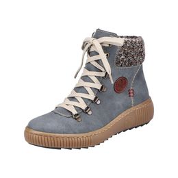 Rieker Schnürstiefelette »Stiefelette Lederimitat/Textil« Jeans 39 39 Verschluss: Schnürung