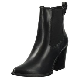 Tamaris High-Heel-Stiefelette »Stiefelette Leder/Textil« Schwarz 38 38 Verschluss: Reißverschluss