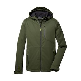 Killtec Softshelljacke &raquo;KOS 320 MN SFTSHLL JCKT&laquo; Wasser- und windabweisende Softshelljacke mit abnehmbarer Kapuze olivgr&uuml;n L L Softshelljacke mit...