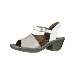 Fly London Riemchensandale »Sandalen Leder« Silber/Weiß 40 40 Verschluss: Klettverschluss