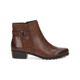 Caprice Stiefelette »Stiefelette Leder/Textil« Cognac 37,5 37,5 Verschluss: Reißverschluss