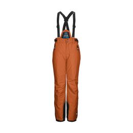 Killtec Jungen Skihose &raquo;KSW 214 BYS SKI PNTS&laquo; Wasserdichte, atmungsaktive Skihose mit verstellbarem Latz. braun 152, Normalgr&ouml;&szlig;en