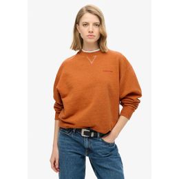 Superdry Sweatshirt »ESSENTIAL LOGO OVERDYED SWEAT« Denver Orange XS XS Sweater von Superdry