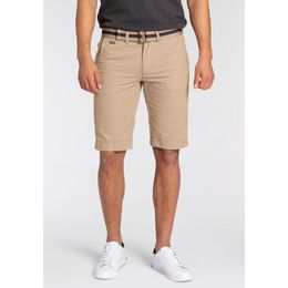 Bruno Banani Herren Chinoshorts inklusive G&uuml;rtel beige 32, N-Gr