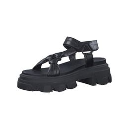 Marco Tozzi Riemchensandale »Sandalen Leder« Schwarz 38 38 Verschluss: Klettverschluss