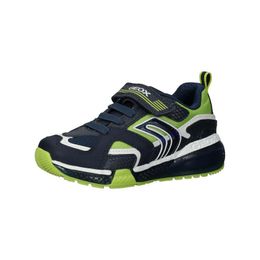 Geox Sneaker »Sneaker Lederimitat/Textil« Navy/Lime 29 29 Verschluss: Klettverschluss
