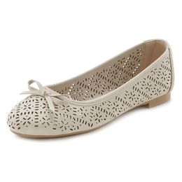 Lascana Ballerina Damen Gr&ouml;&szlig;e 38 beige Sommerschuhe