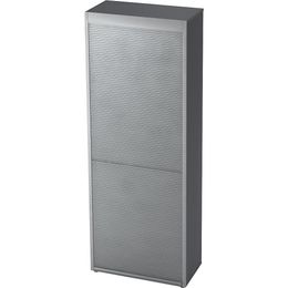 eurokraft pro Rollladenschrank, 5 Fachböden, graphit / alusilber