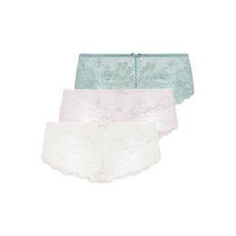 Lascana Slip 'Hipster' Damen Größe XS creme / pastellgrün / pastellpink