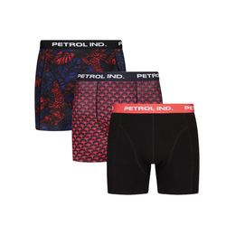 PETROL INDUSTRIES Boxershorts 'Bayviewcrest' Herren Gr&ouml;&szlig;e S blau / rot / schwarz / wei&szlig;