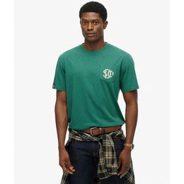 Superdry Herren The Merchant Store T-shirt mit Grafik Green - Gr&ouml;&szlig;e: XL 1040405503264GCI004