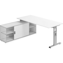 Auflage-Schreibtisch, BxT 1800 x 800 mm, weiß kaiserkraft