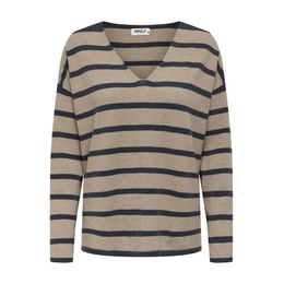 Only Pullover 'ONLAMALIO' Damen Gr&ouml;&szlig;e XS dunkelbeige / enzian