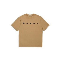 Marni T-Shirt Jungen Gr&ouml;&szlig;e 128 dunkelbeige / schwarz