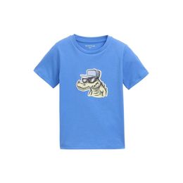 Tom Tailor T-Shirt 'Glow In The Dark' Jungen Gr&ouml;&szlig;e 128/134 royalblau / taubenblau / hellgr&uuml;n / schwarz