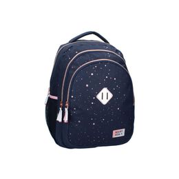 Milky Kiss Rucksack &ndash; gepolstert, 3 F&auml;cher, rosa Punkte