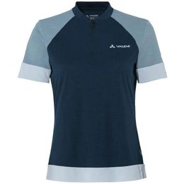 Vaude Altissimo Q-Zip Fahrradshirt Damen - Fahrradtrikot kurzarm - dark sea/nordic blue