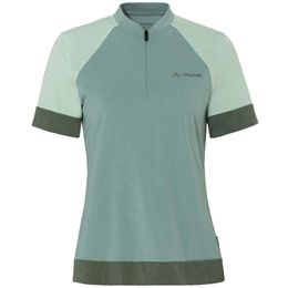 Vaude Altissimo Q-Zip Fahrradshirt Damen - Fahrradtrikot kurzarm - dusty fern