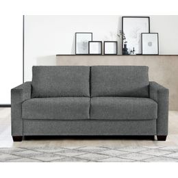 Schlafsofa Bali, B:195cm H:20cmhellgrau, 100% PES, Wohnzimmer, Sofas, "Denver, Dauerschläfer", in 140er und 160er Breite, inkl. Ergoflex-Unterfederung