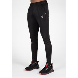 Sweathose GORILLA WEAR, Herren, Gr. L, EURO-Größen, schwarz, 85% Polyester, 15% Elasthan, unifarben, lang, Hosen, mit schlanker Passform
