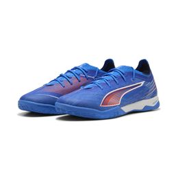 Fu&szlig;ballschuh Puma "ULTRA 6 PRO COURT Futsalschuhe Erwachsene", Damen, Gr. 41, wei&szlig; (ultra blau wei&szlig; glowing rot), Obermaterial: Textil, Synthetik; Futter: Textil, Synthetik; Innensohle: Textil; Laufsohle: Gummi, Schuhe Fu&szlig;ballschuh