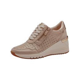 Marco Tozzi Damen Sneaker "Marco Tozzi Sneaker Leder/Textil", Gr. 40platinum, Leder, Textil, Schuhe