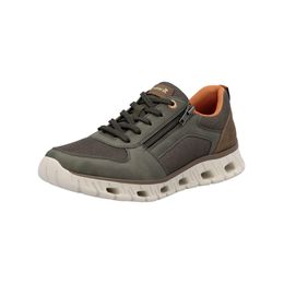 Sneaker Rieker "Rieker Sneaker Lederimitat", Herren, Gr. 43, braun (oliv, braun), Lederimitat, Schuhe Sneaker