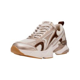 Steve Madden Damen Sneaker "Steve Madden Sneaker Lederimitat/Textil", Gr. 41wei&szlig;, gold, Lederimitat, Textil, Schuhe