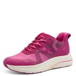 Keilsneaker Tamaris, Damen, Gr. 36, rosa (pink), Lederimitat, Textil, kontrastfarbene Details, Schuhe, Keilabsatz, Freizeitschuh, Schlupfschuh aus der STEP IN-Linie