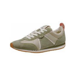 Sneaker Tamaris "Tamaris Sneaker Leder/Textil", Damen, Gr. 37, sage, Leder, Textil, Casual, Schuhe