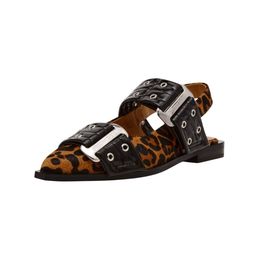 Ballerina Steve Madden "Steve Madden Ballerinas Leder", Damen, Gr. 37, leopard, Leder, Schuhe Ballerina