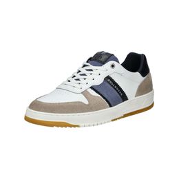 Sneaker Bullboxer "Bullboxer Sneaker Leder", Herren, Gr. 45, wei&szlig; (grau, wei&szlig;), Leder, Schuhe Sneaker