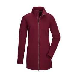 Strickjacke Killtec "KOW 4 WMN FLX JCKT", Damen, Gr. 36, rot (weinrot), Obermaterial: 95% Polyester, 5% Elasthan, Strickjacken Strickjacke, Damen Powerstretchjacke mit 2-Wege-Stretch und Kinnschutz